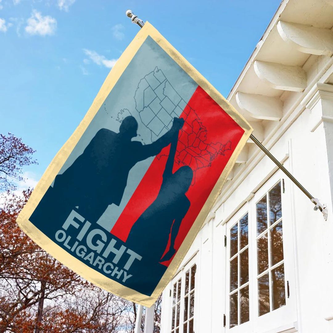 Resist Oligarchy House Flag | Anti-maga Political Flag | Progressive ...