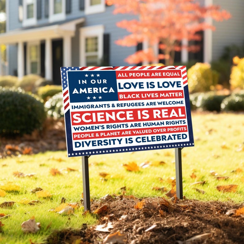 In Our America Edition - Corrugated Yard Sign With H-stake for Display ...