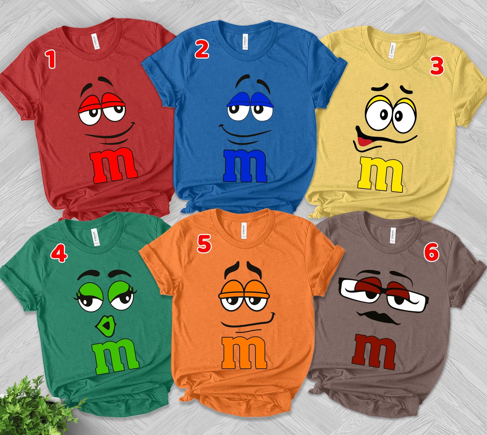 M&M Candies Shirt, M and M Matching Family Shirt, Group Characters ...