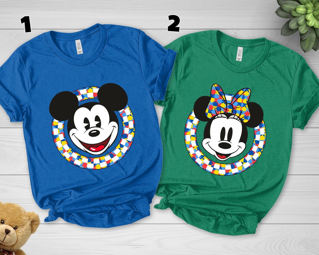 Disney Mickey and Minnie Autism Awareness Tee, Autism Disney Trip Tee ...