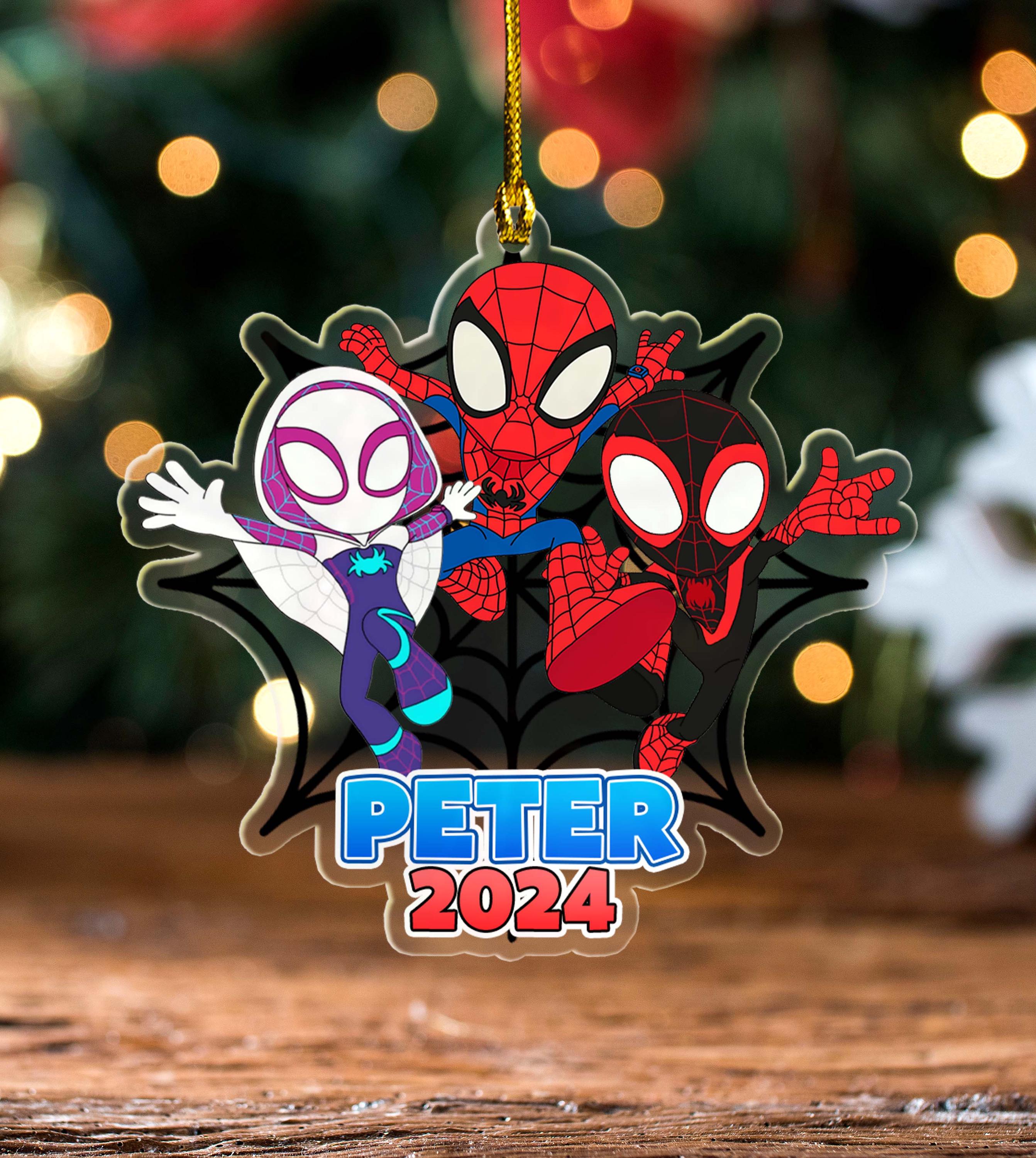 Personalized Spidey and Friends Ornament, Custom Christmas Ornament ...