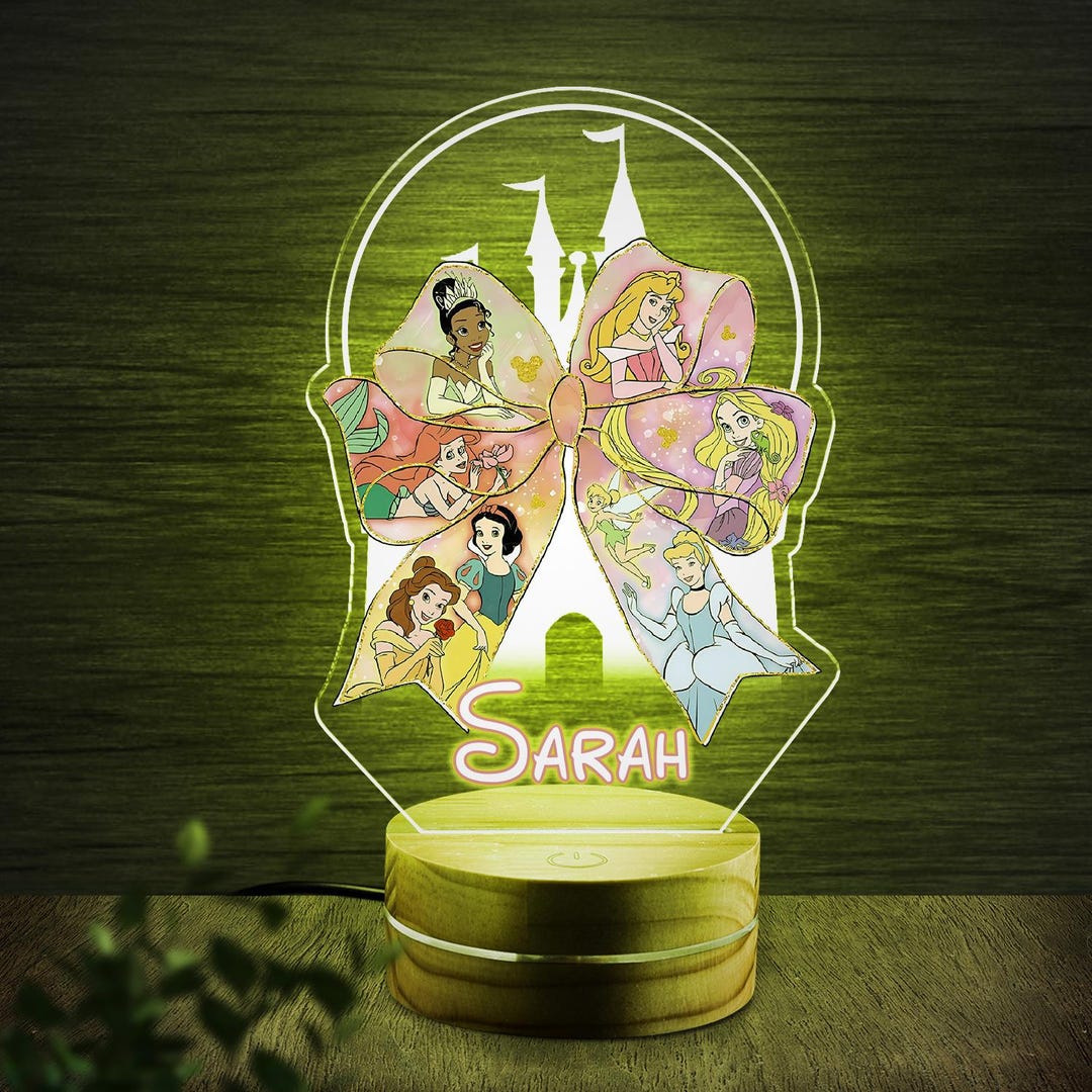 Personalised Disney Princess Night Light,princess Night Light,custom ...