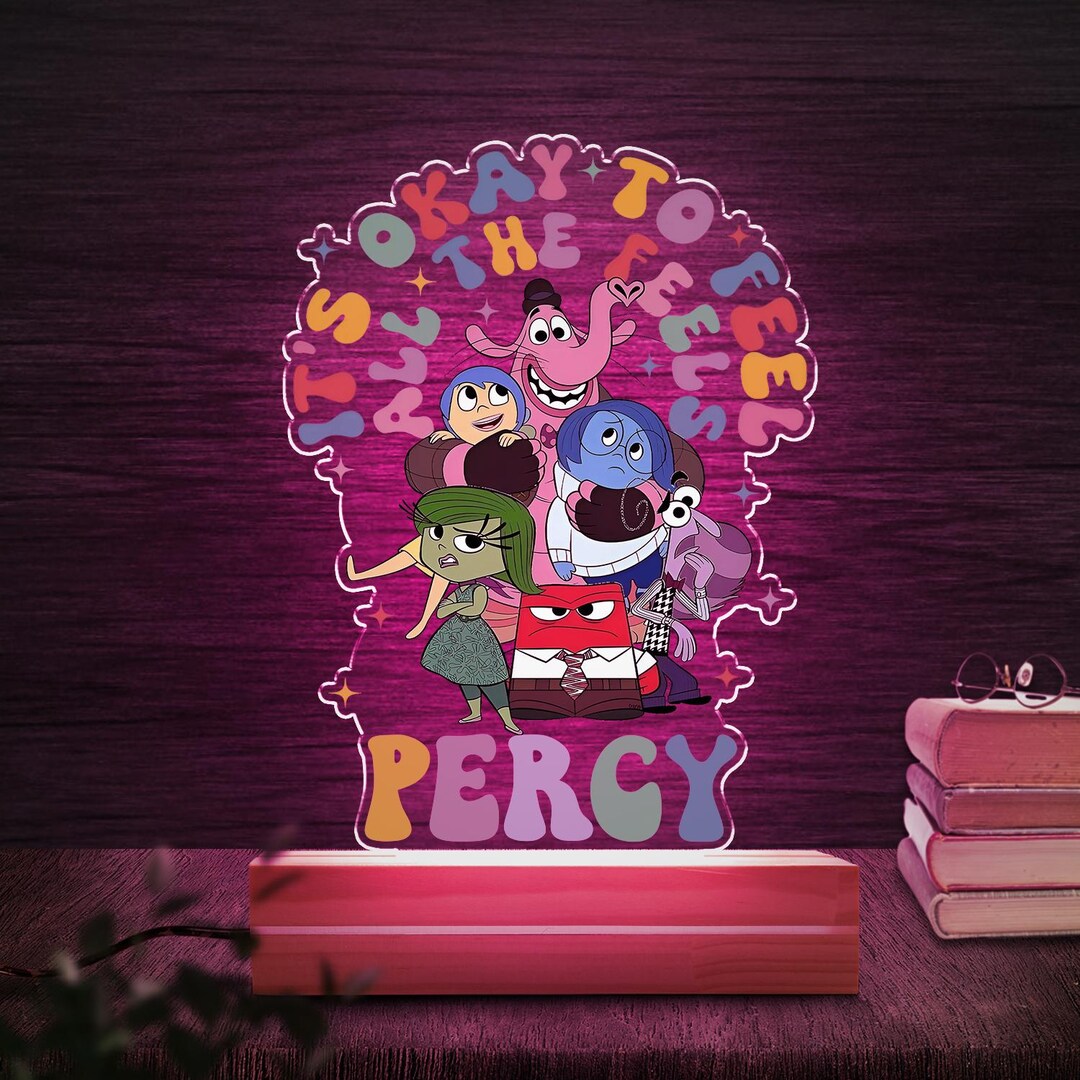 Go to Sleep Anxiety Disney Pixar Inside Out Night Light, Inside Out 2 ...