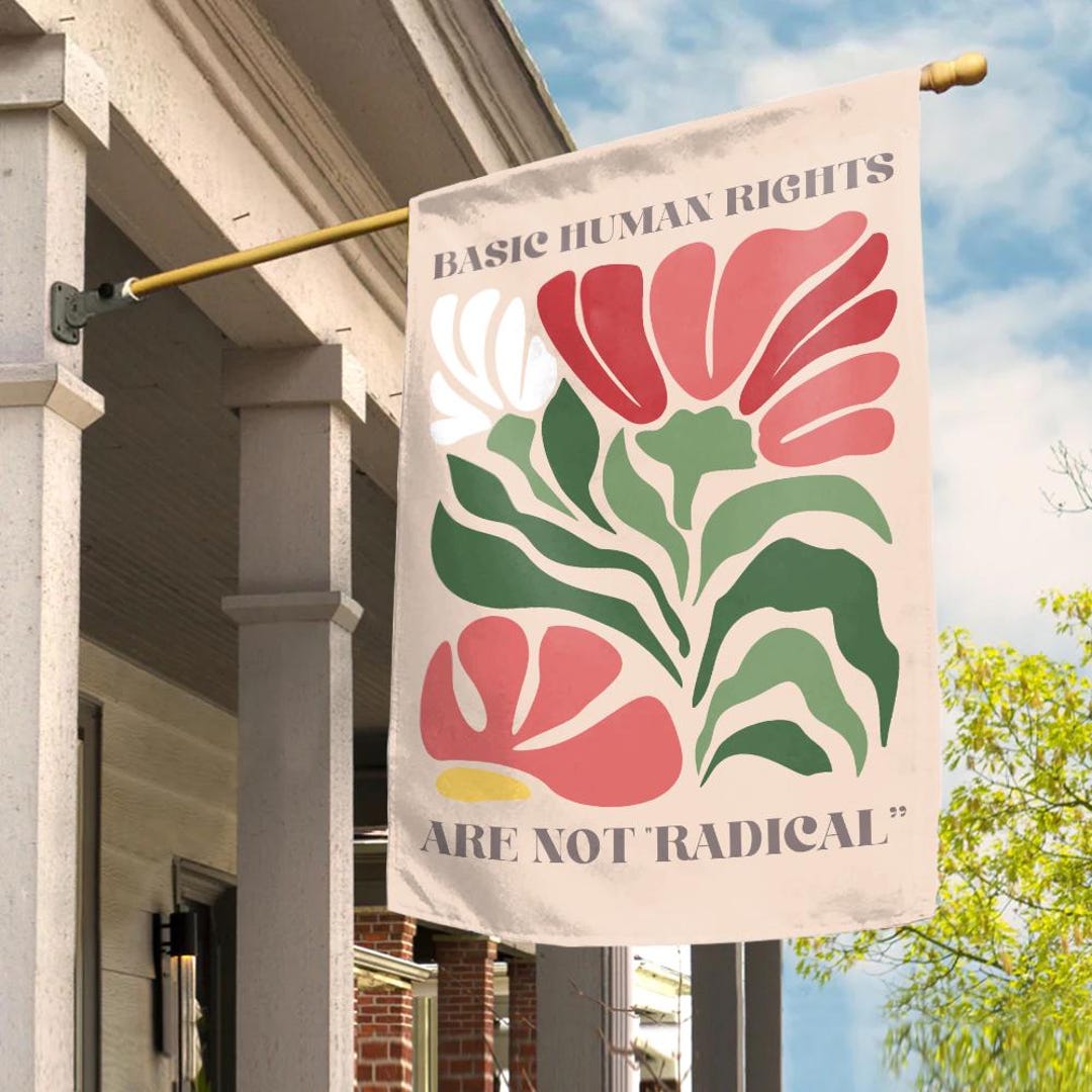 Human Rights Flag Political Garden Flag for Democrat, Equality Womens ...