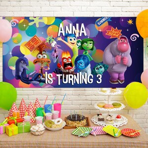 Custom Inside Out Birthday Backdrop, Inside Out Birthday Banner, Inside ...