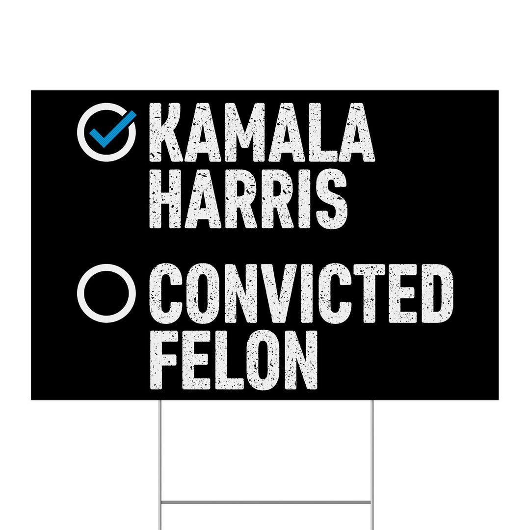 Kamala Harris 2024 Election Sign, Trump Biden Political Sign, Funny ...