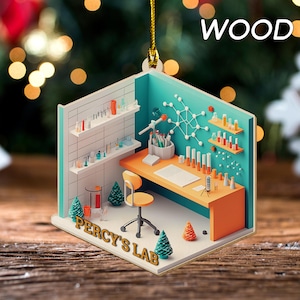 Personalized Laboratory Christmas Tree Ornament,scientist's Lab ...