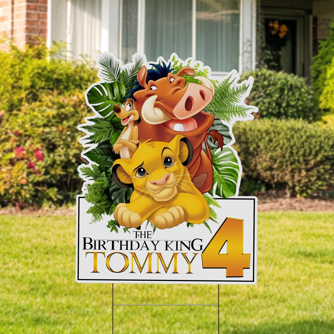 Custom Disney Lion King Yard Sign Cutout, Lion King Birthday Party ...