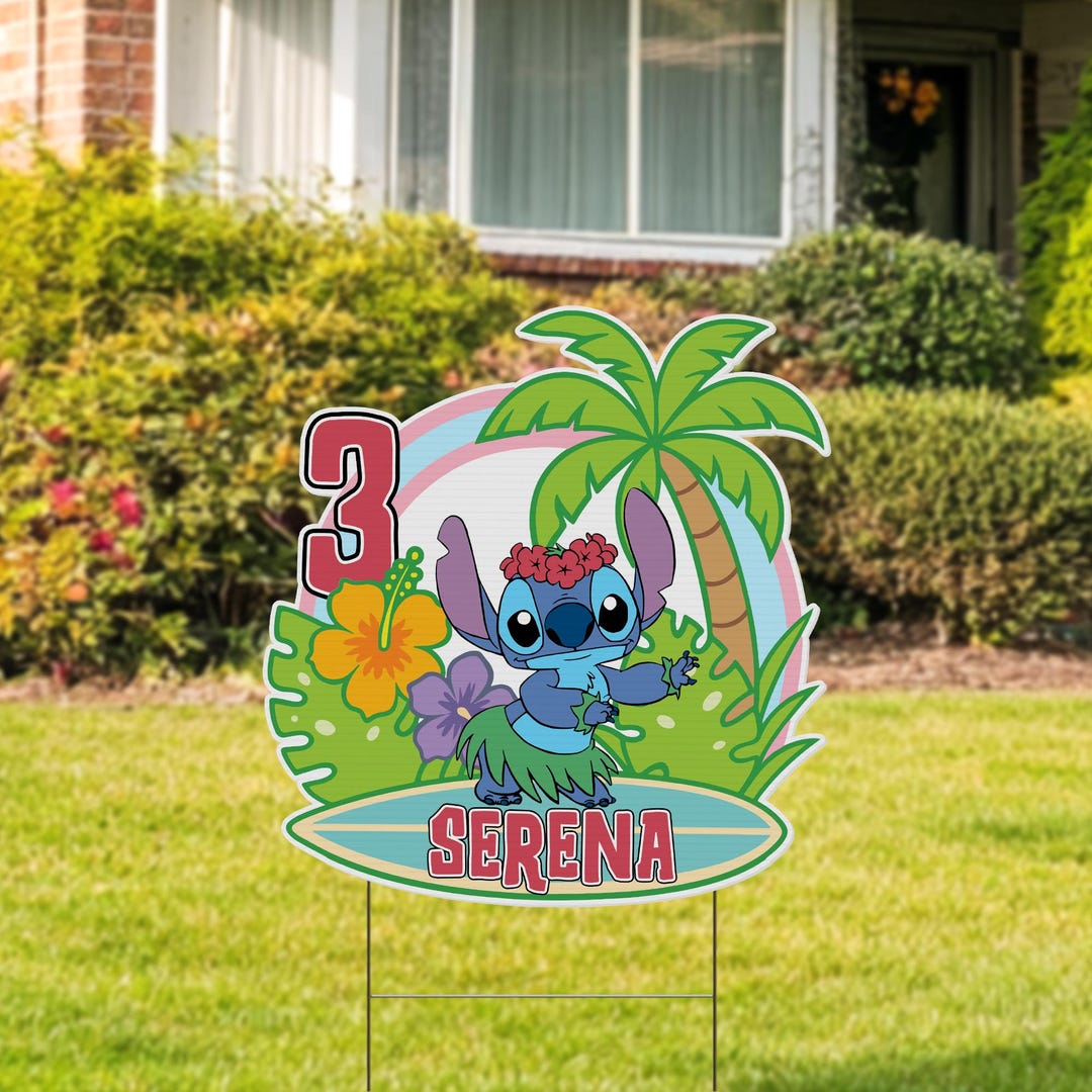 Lilo and Stitch Big Cutouts, Luau, Hawaiian Beach Theme Party Decor ...