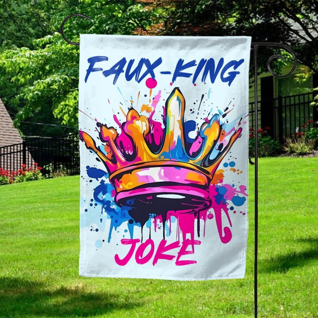 Faux-king Joke Resist Protest Garden Flag, Funny Political Yard Decor ...