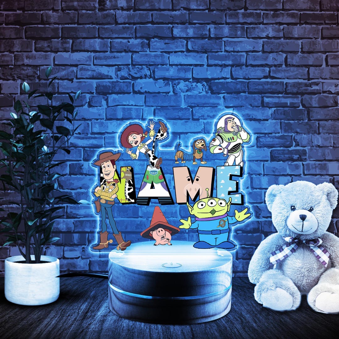 Personalized Toy Story Night Light, Kids Night Light, Nursery Decor for ...