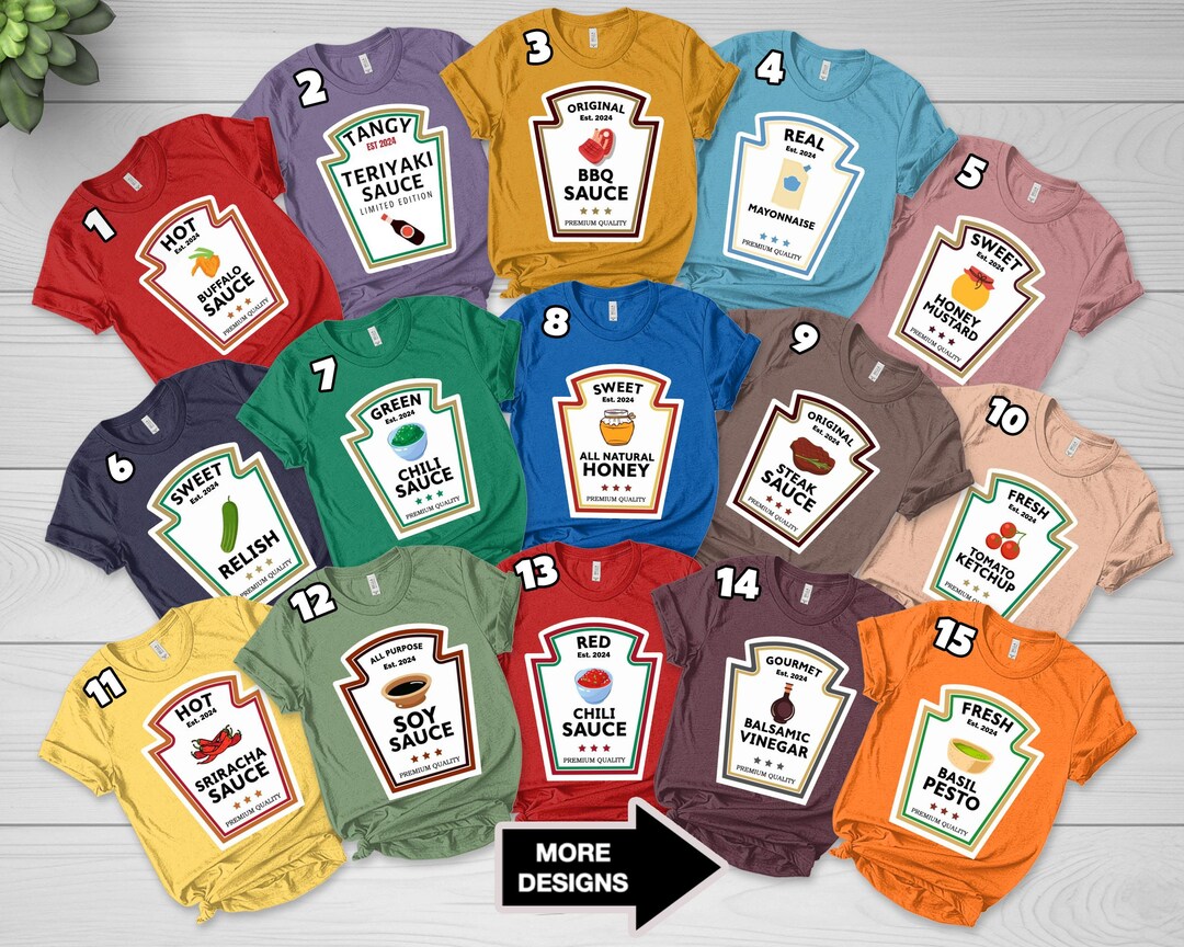 Group Condiments T-shirt, Custom Shirt, Group Shirt, Party Shirt ...
