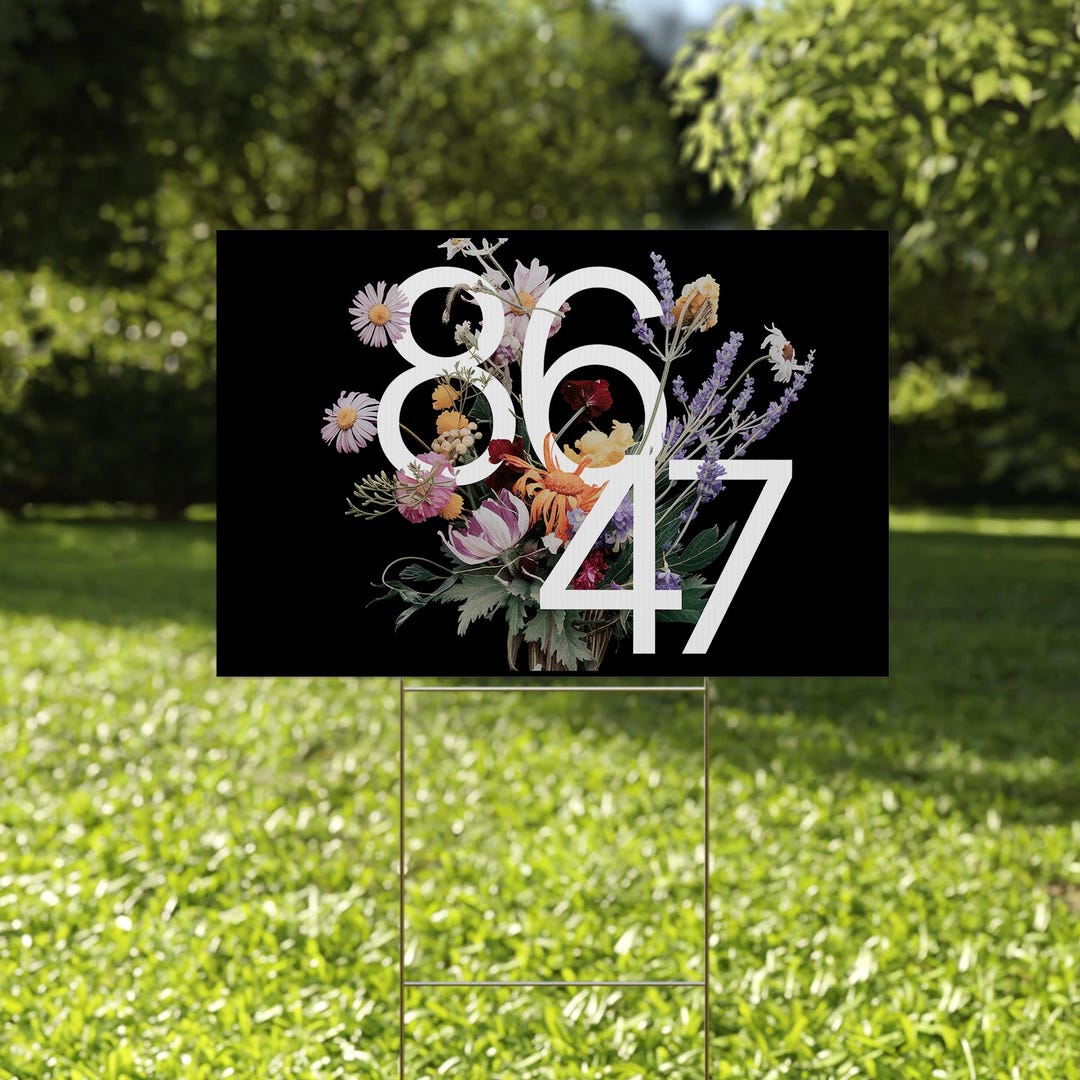 8647 Yard Sign, Subtle Anti Fascism Sign, the Only Minority ...