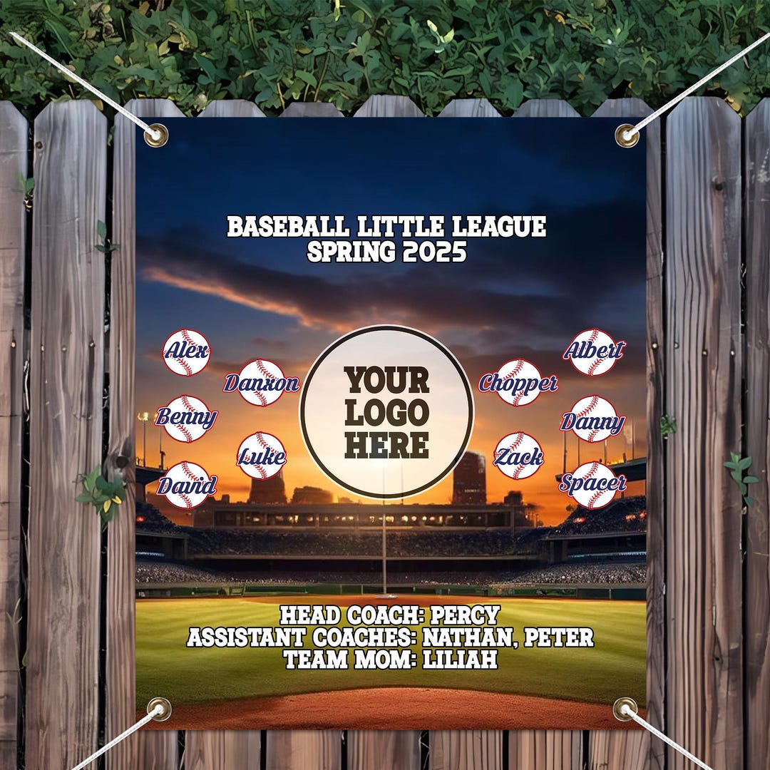 Custom Baseball Softball Team Banner With Grommets, Personalized Sports ...