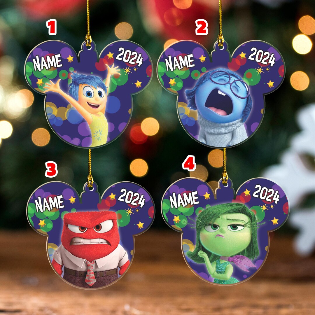 Personalized Inside Out Ornament, Inside Out 2 Movie Characters ...