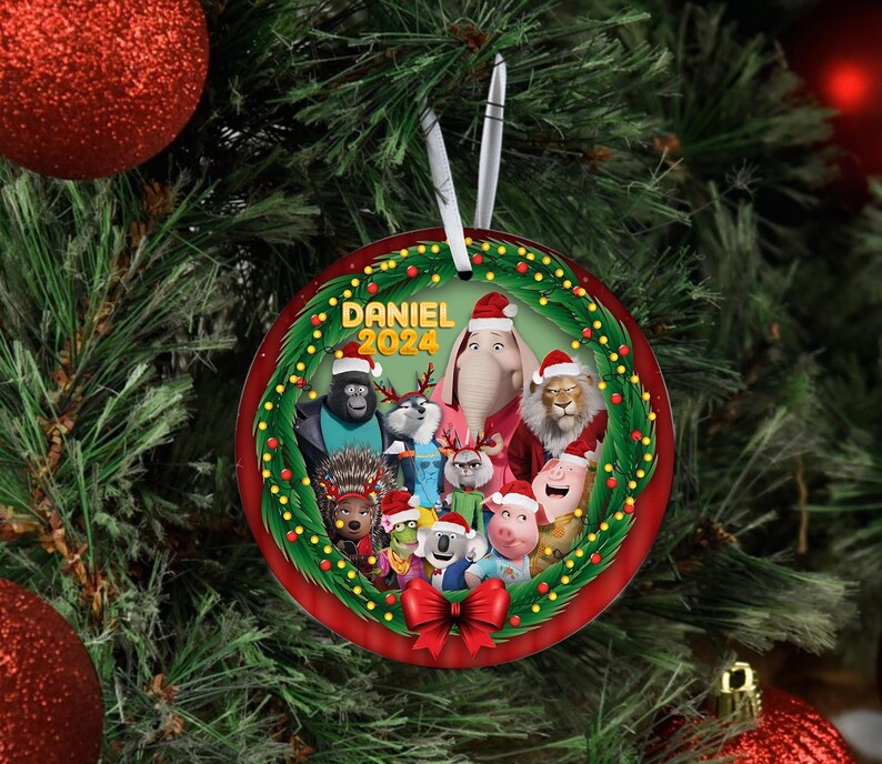 Personalized Sing Pig Cartoon Ornament, Sing Pig Ornament, Sing ...