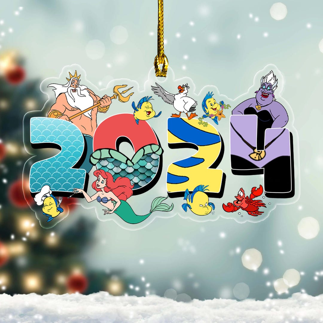 Personalized Disney the Little Mermaid Christmas Ornament, Custom ...