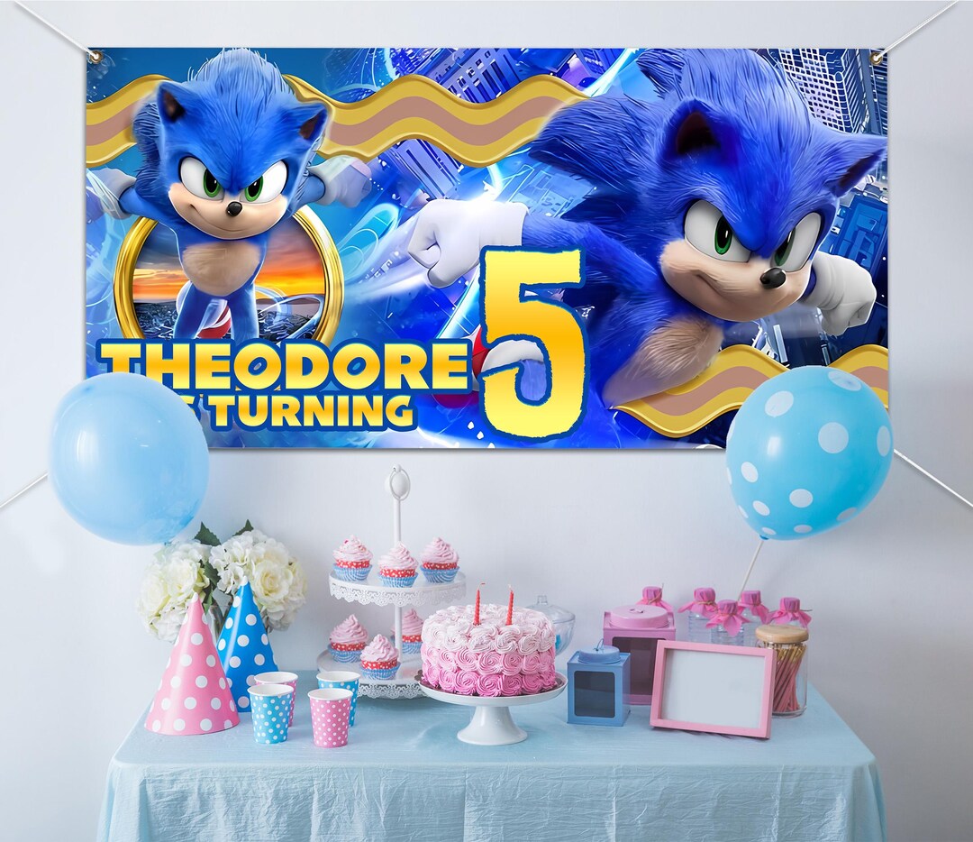 Sonic Banner Digital Download, Printable - Etsy