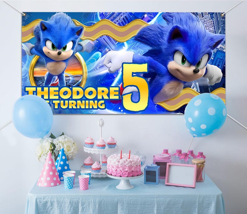 Sonic Banner Digital Download, Printable - Etsy Canada