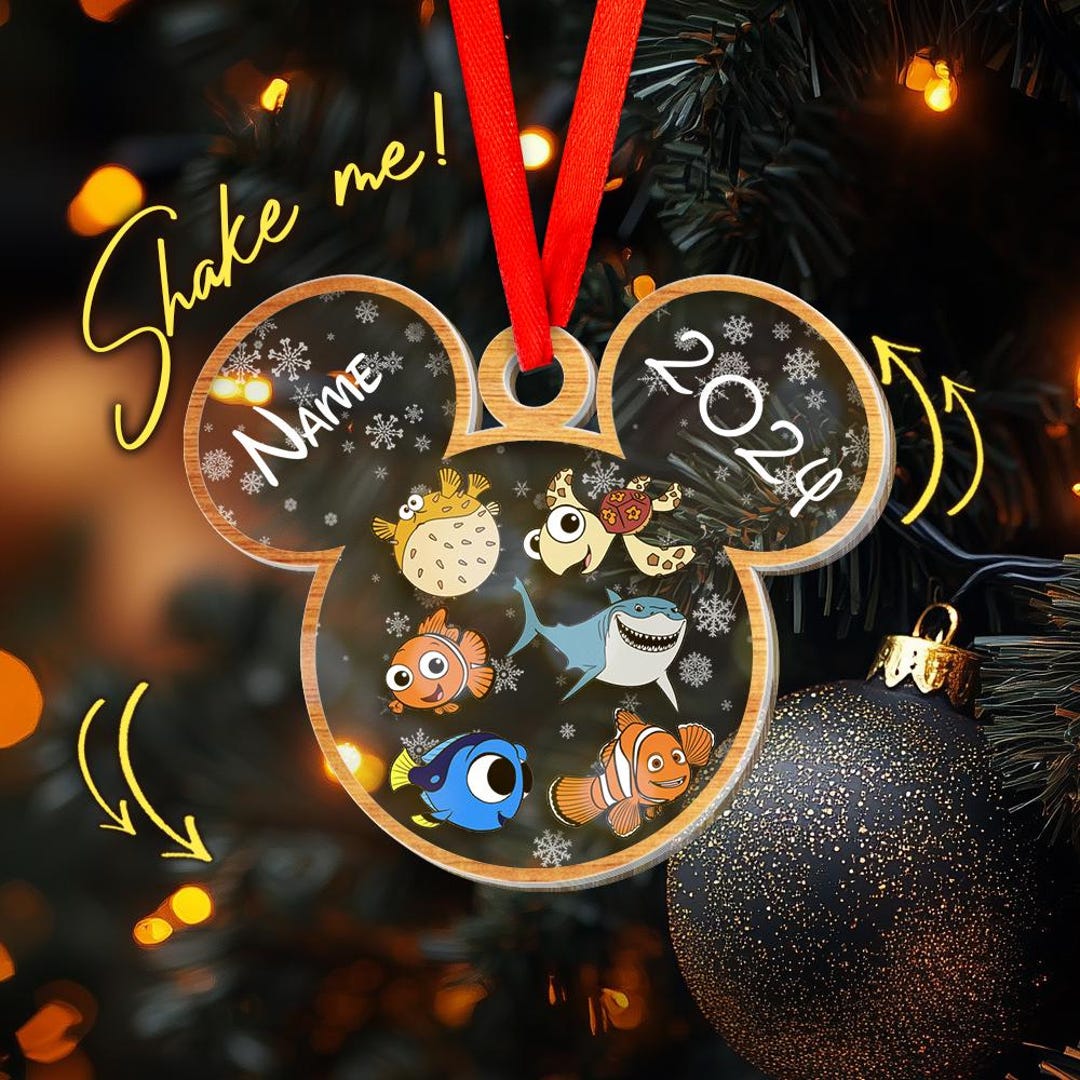 4D Customized Finding Nemo Christmas Ornament, Nemo Dory Wood and ...