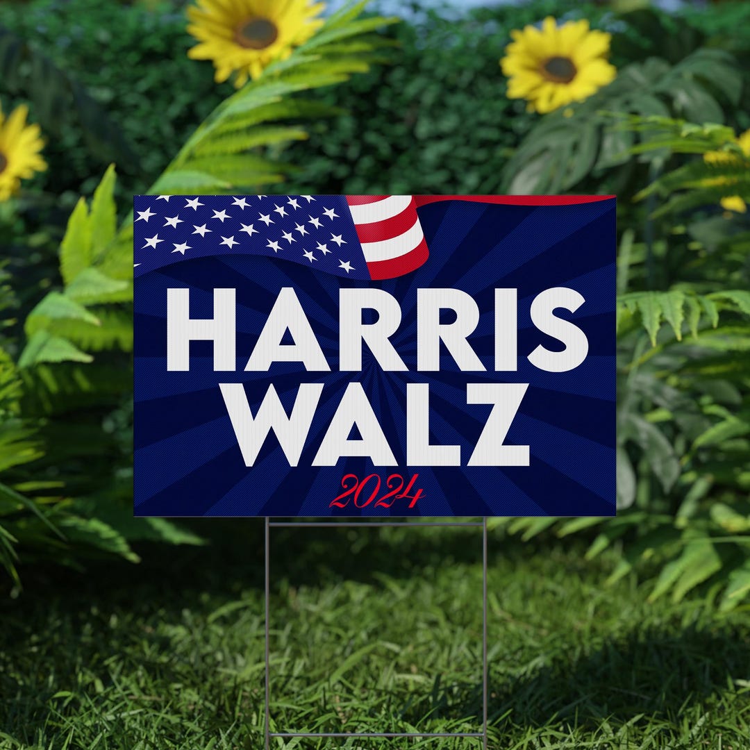Harris Walz 2024 Yard Sign, Kamala Harris Lawn Sign, Harris for ...