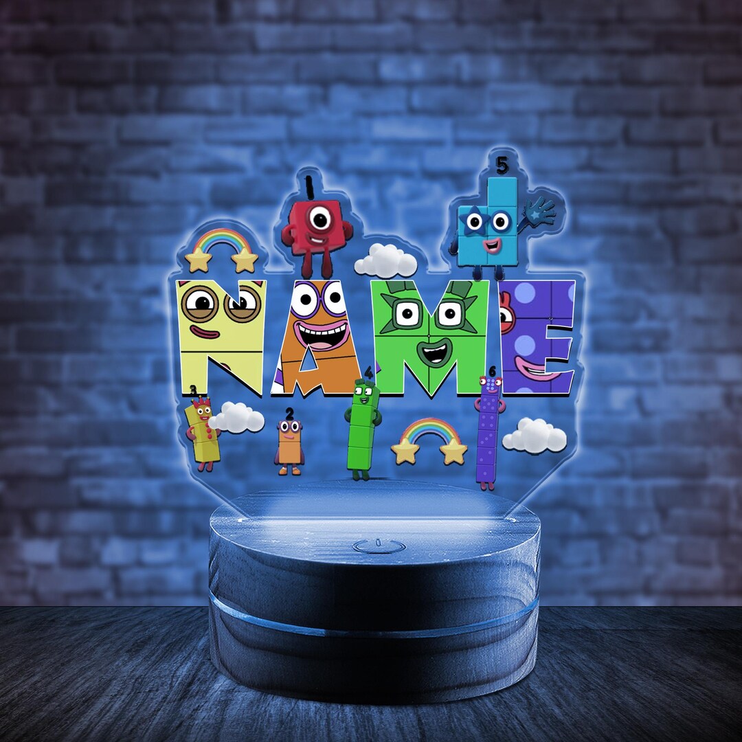 Personalized Numberblocks Night Light,custom Name Alphabet LED Table ...
