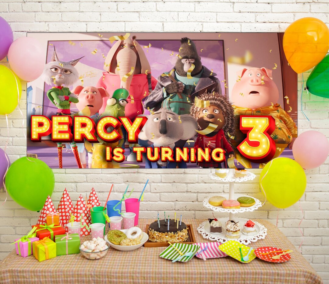 Sing 2 Personalized Birthday Party Backdrop,sing 2 Personalized Banner ...