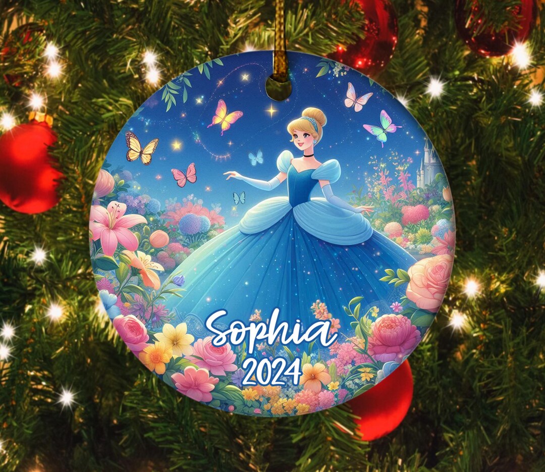 Custom Disney Princess Cinderella Ornament, Cinderella Gifts Ornaments ...