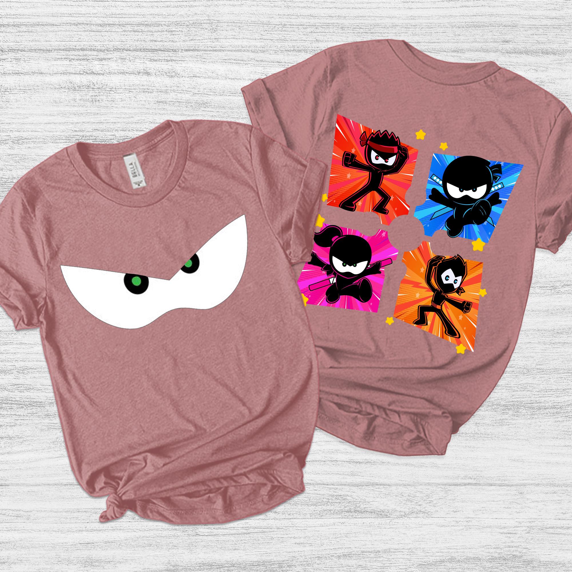 2-sided Ninja Kidz Birthday Shirt, Custom Ninja Family Matching Tee ...