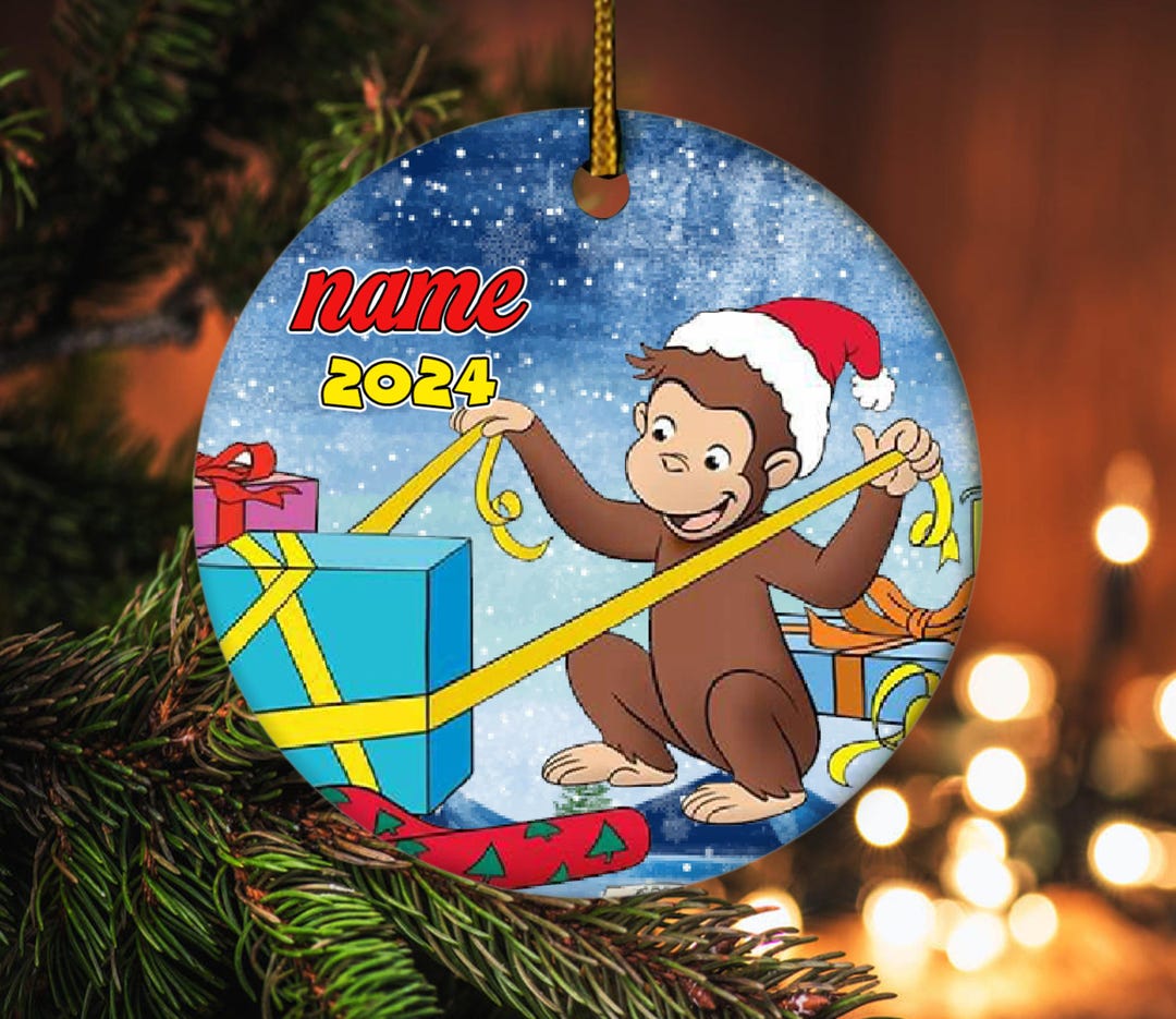 Curious George Christmas Ornament, Personalized Christmas, Curious ...