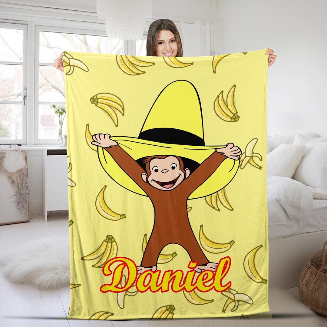 Personalized Curious George Blanket Curious George Fleece Blanket ...