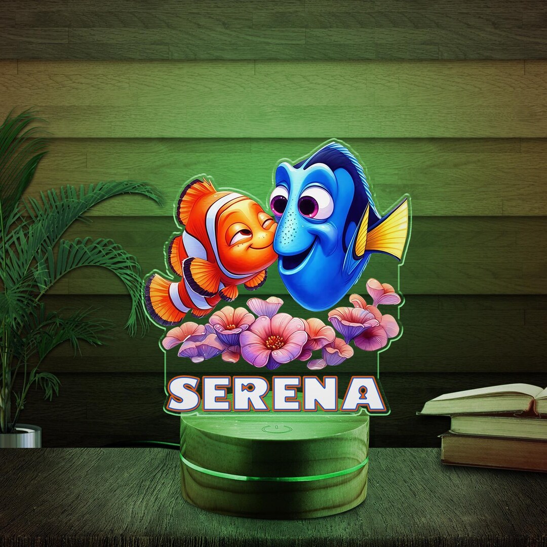 Custom Name Disney Finding Nemo Night Light, Finding Dory Room Decor ...