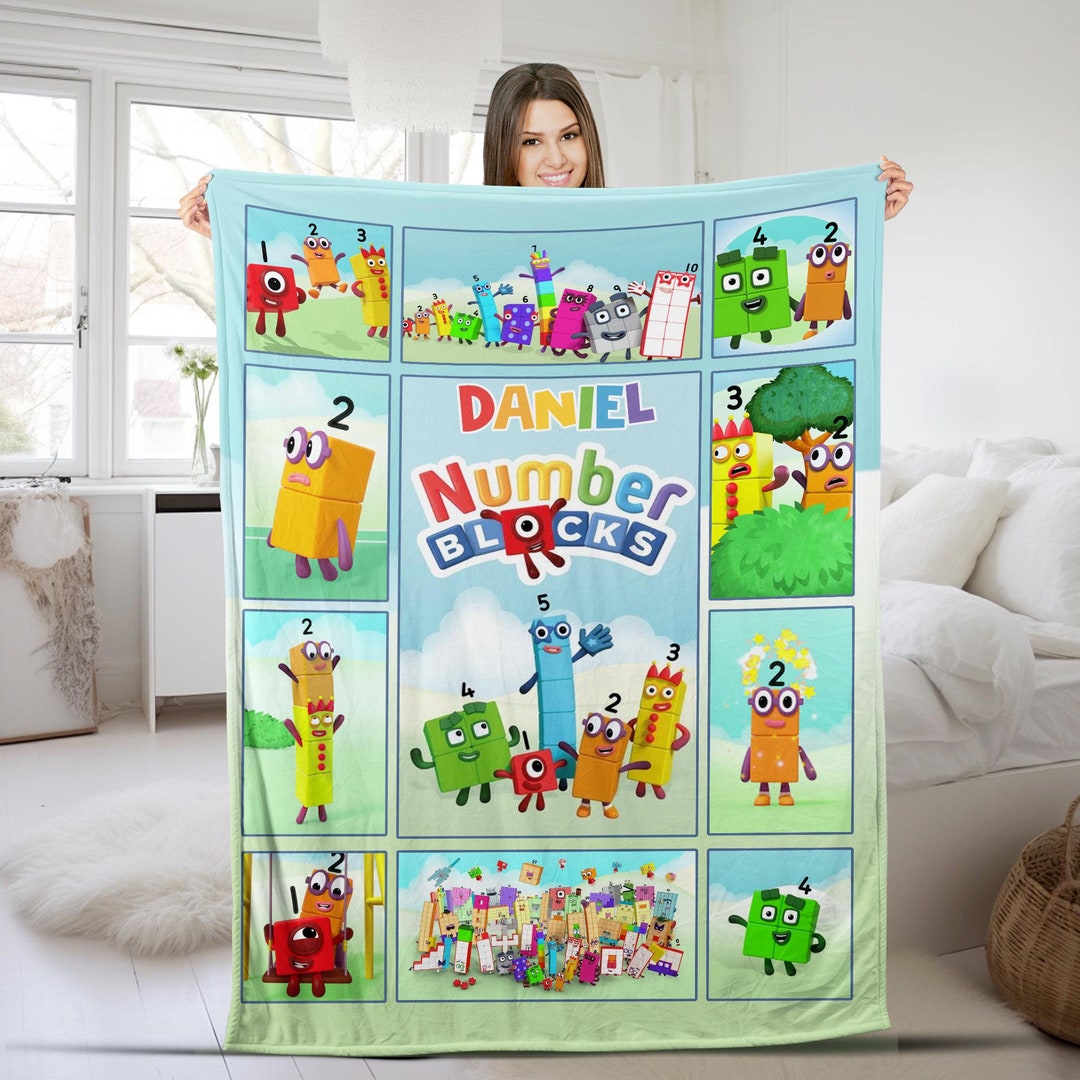 Personalized Numberblocks Quilt Blanket, Numberblocks Fleece Blanket ...