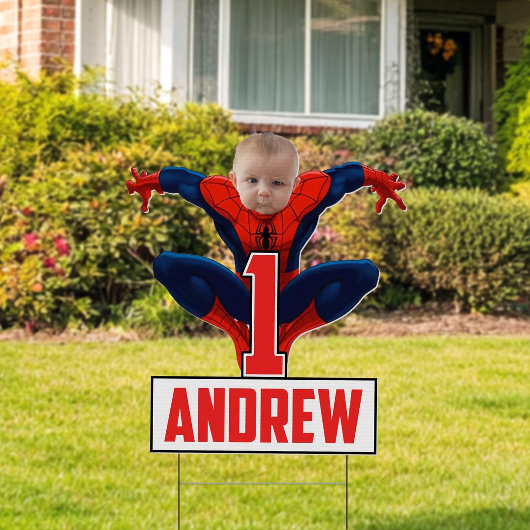 Spidey Birthday Sign, Avengers Birthday Yard Sign Cut Out, Superhero ...