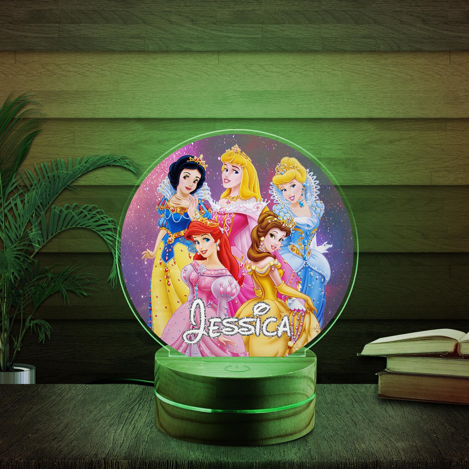 Personalized Princess Night Light, Kids Room Decor, LED Light ...