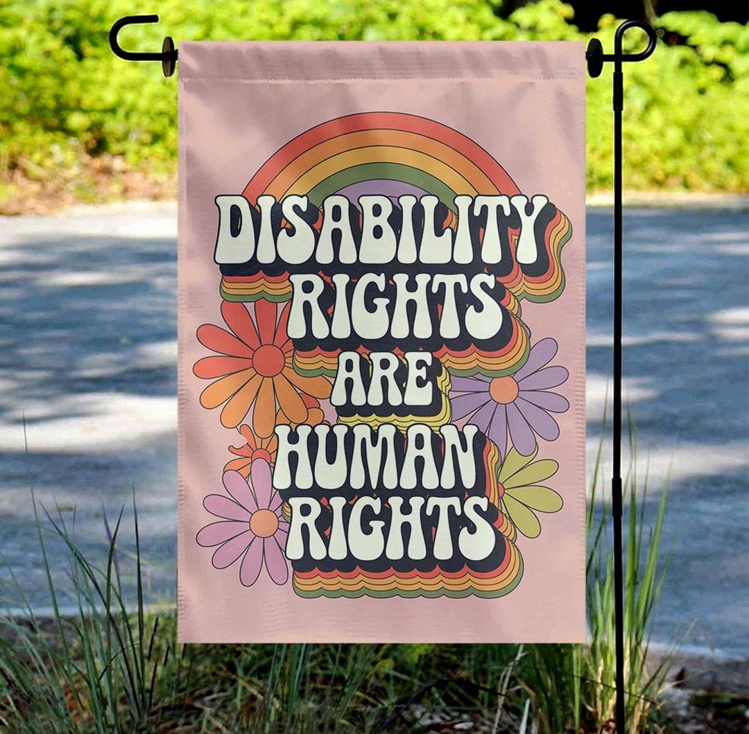 Disability Rights Are Human Rights Flag, Disabled Flag, Word Disability ...