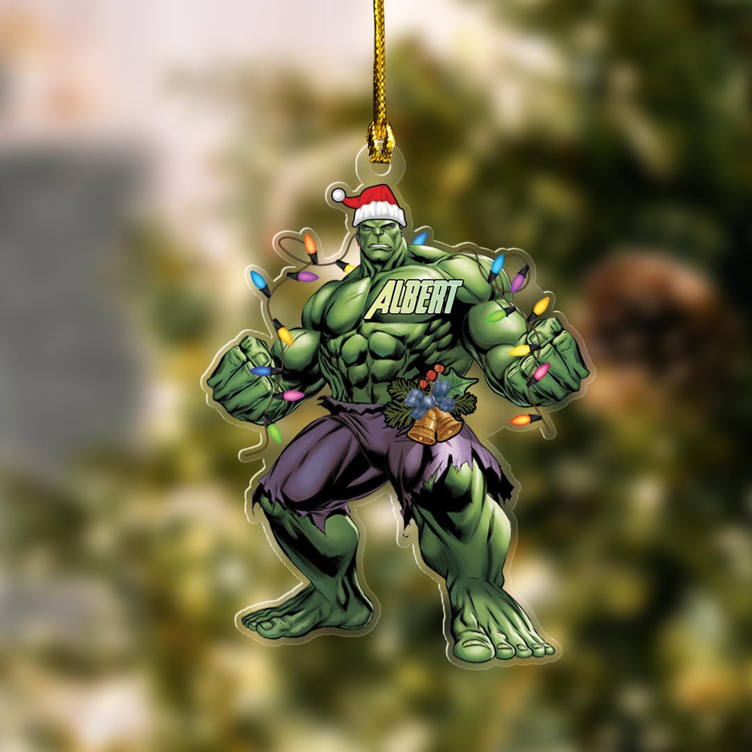 Personalized Ornament Hulk, Giant American Hero Character Xmas Ornament ...
