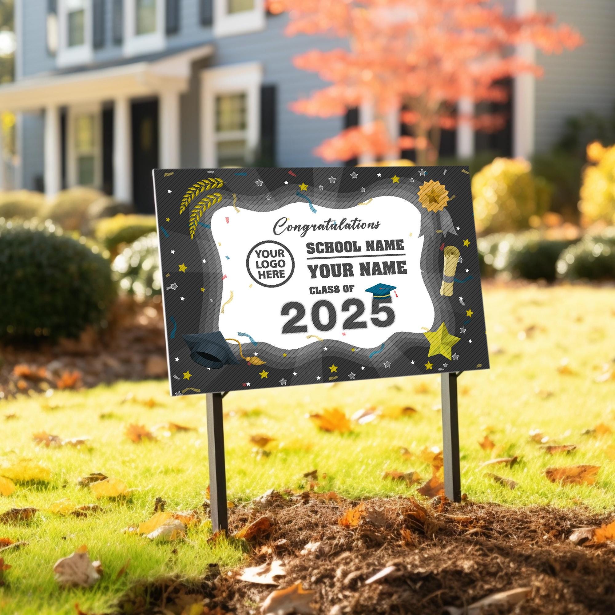 Class of 2025 Yard Sign | Personalized Graduation Sign | Custom Name ...
