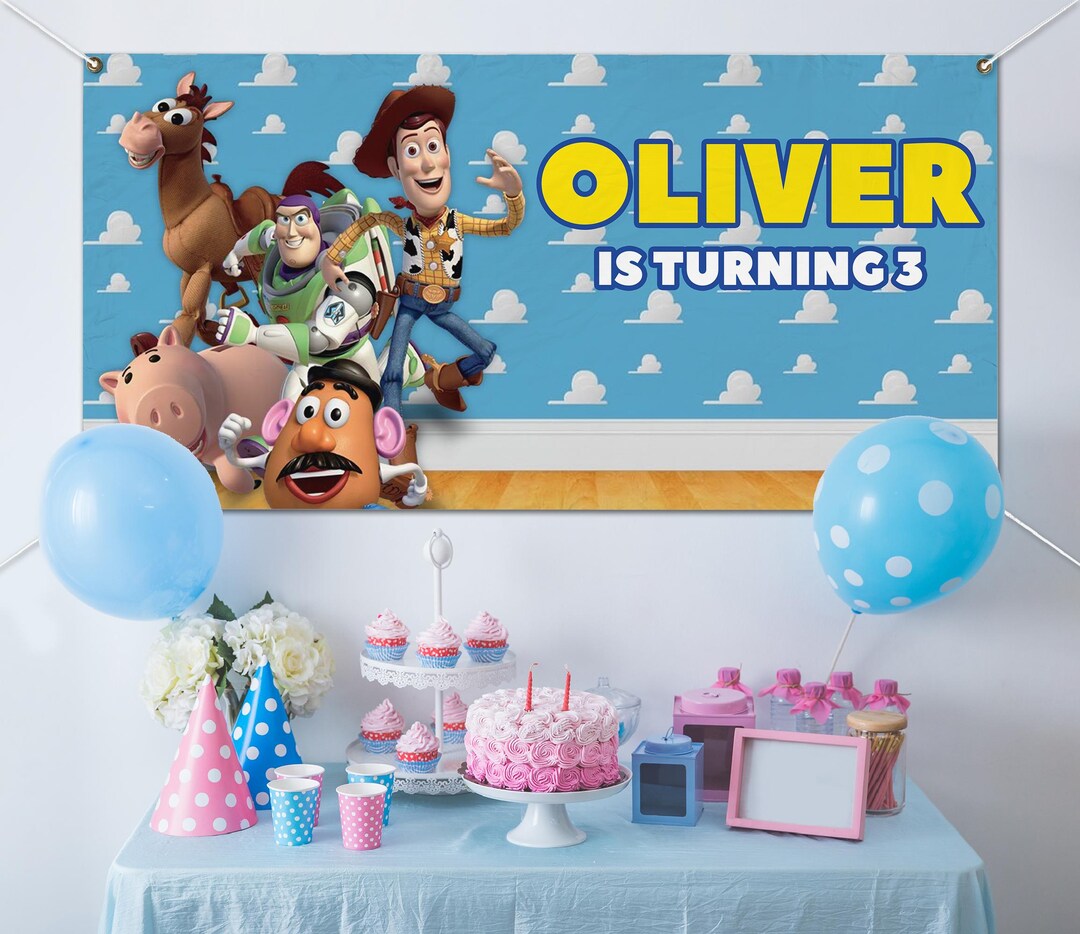 Disney Toy Story, Backdrop Banner, Birthday Party Supplies, Woody, Buzz ...