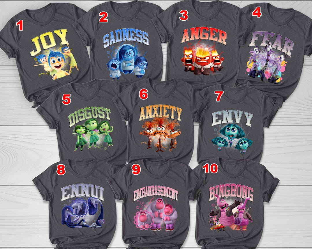 Disney Halloween Inside Out 2 Shirt, Inside Out Halloween Character ...