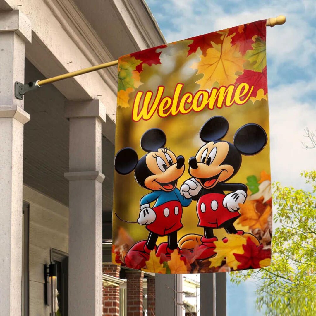 Disney Fall Decor, Mickey Mouse Fall Garden Flag, Minnie Mouse House ...