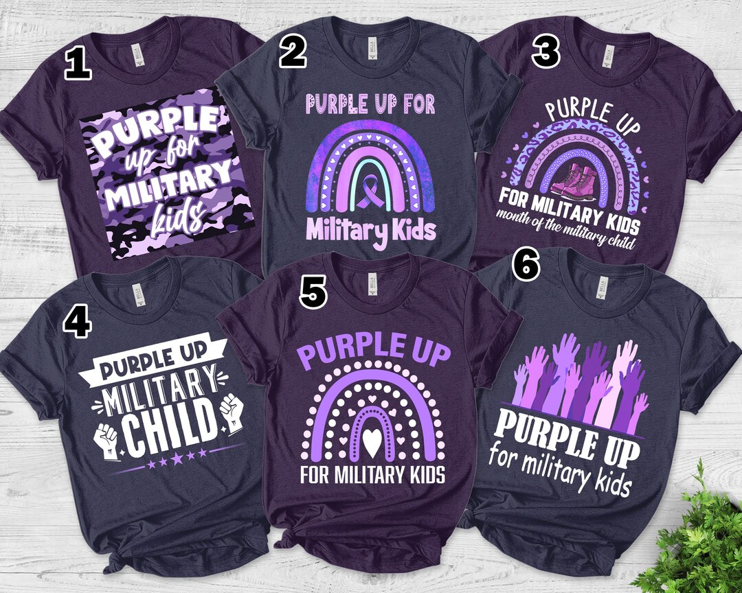 Purple up for Military Kids Dandelion Shirt, Military Kids Appreciation ...