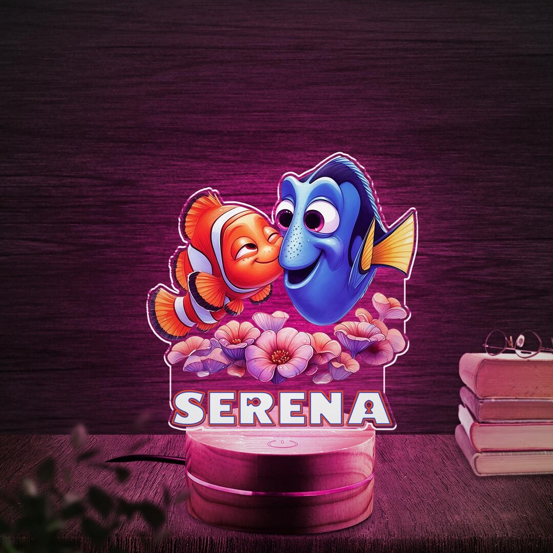 Custom Name Disney Finding Nemo Night Light, Finding Dory Room Decor ...