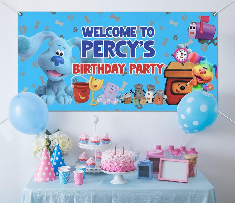 Blue's Clues Birthday Banner, Blue's Clues Party Banner, Blue's Clues Banner, Birthday Banner ...