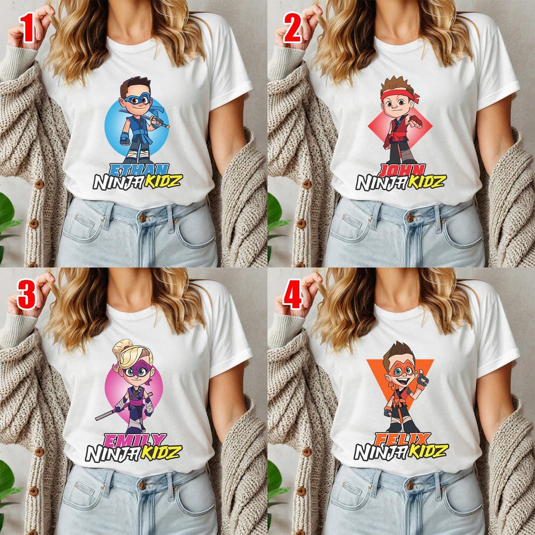 Custom Ninja Kidz Birthday Family Shirt, Personalized Ninja Group ...