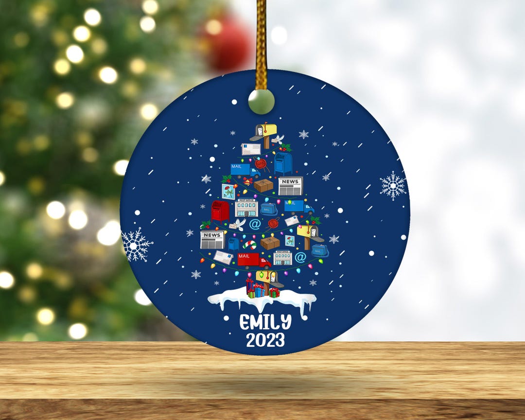 Personalized Postal Service Christmas Tree Ornament, Thank You Postal ...