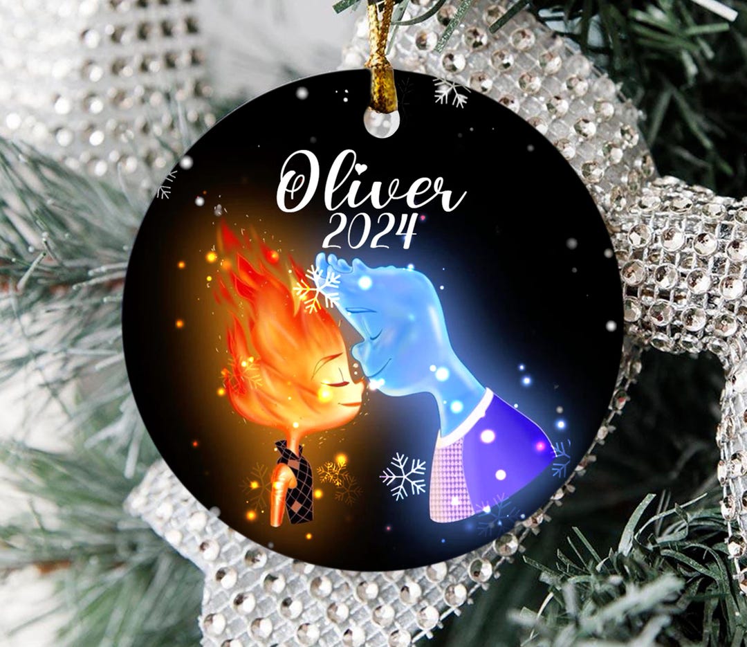 Disney Elemental Ember and Wade Ornament, Elemental Ornament, Disney ...