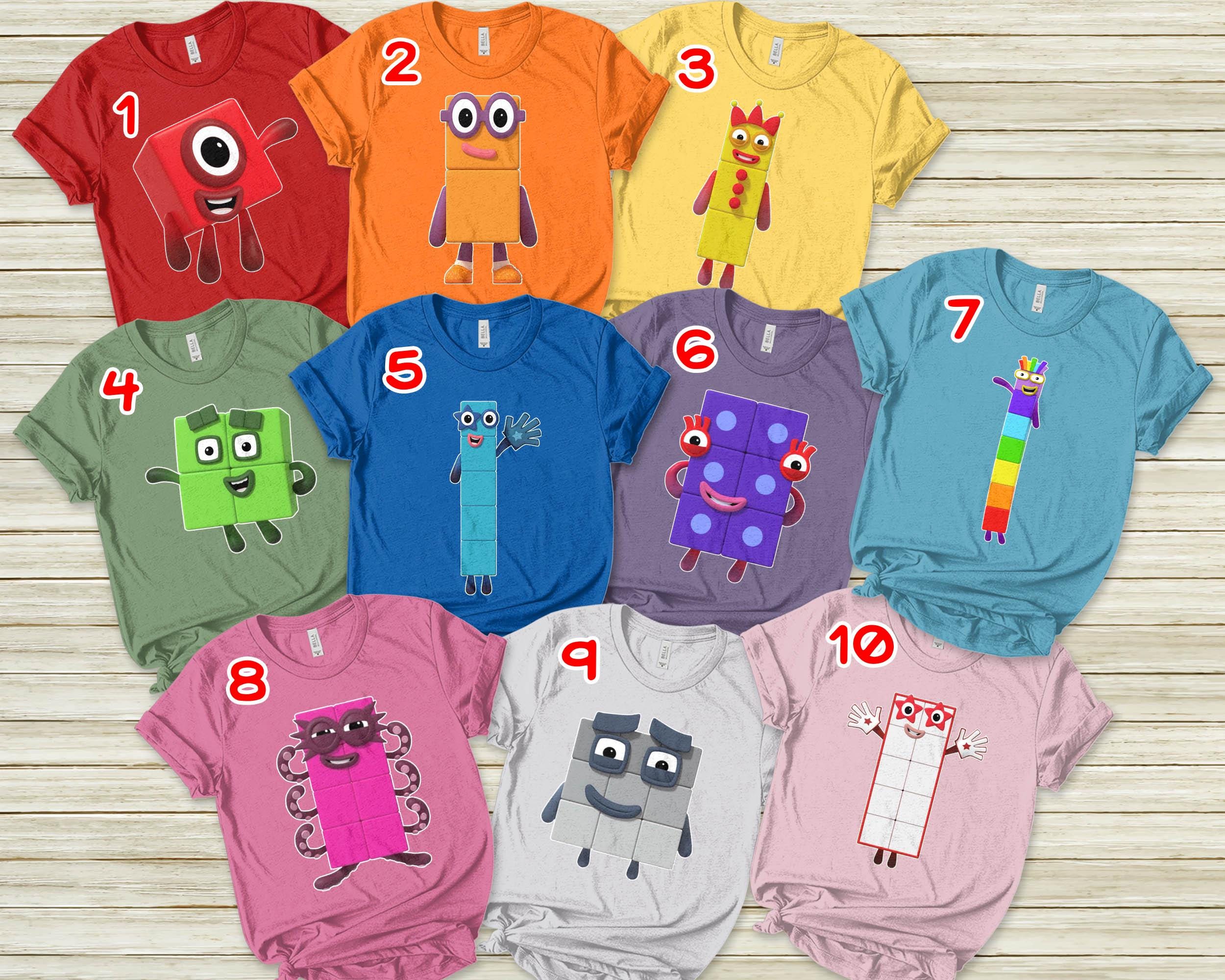 Numberblocks Shirt, Numberblocks Family Birthday Shirt, Custom ...