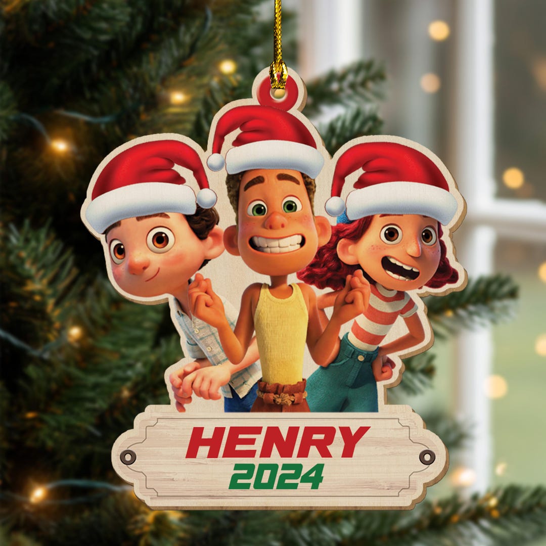 Personalized Luca Christmas 2024 Ornament, Custom Luca and Friends 2024 ...