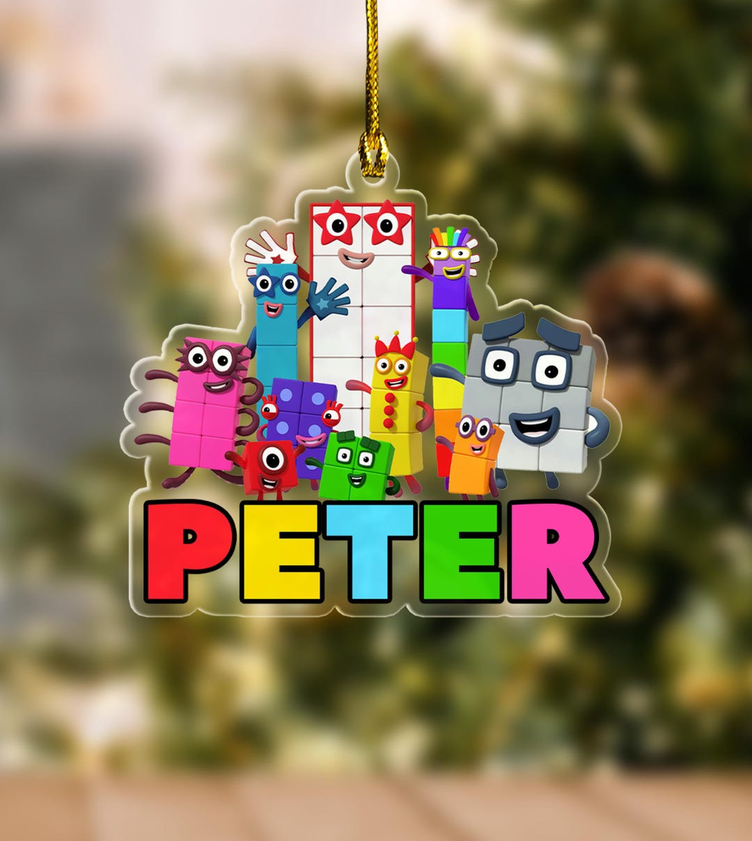 Numberblocks Cutout Ornament, Personalized Numberblocks Christmas ...